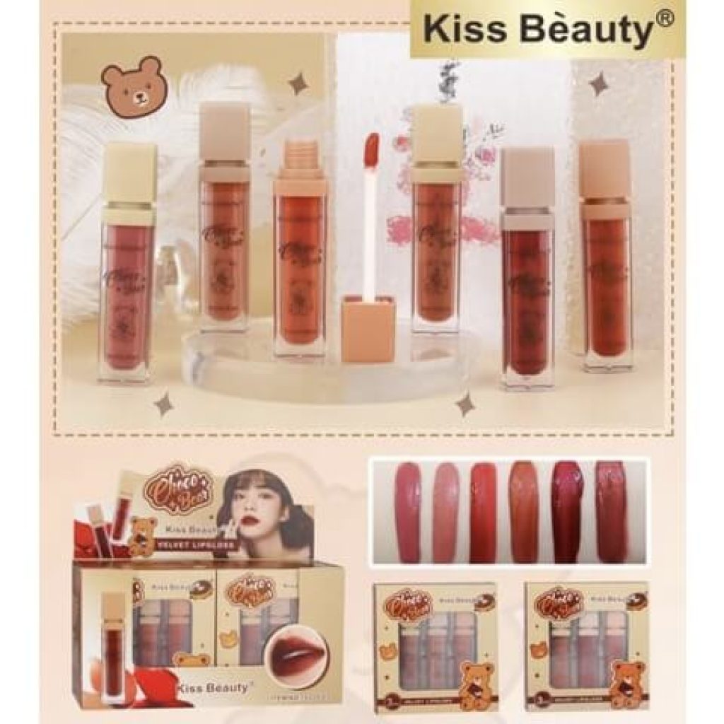 Kiss Beauty - Set de 3 lip gloss Choco Bear - ABC Fashion & Beauty
