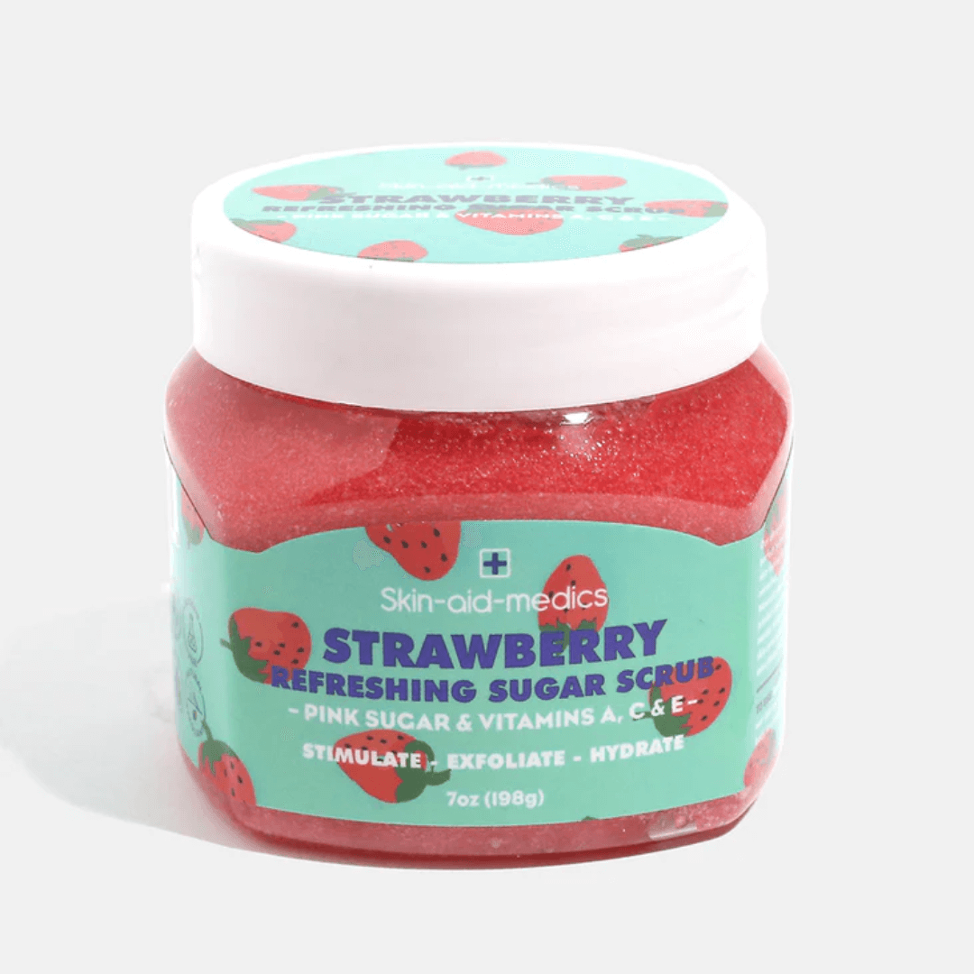Skin-aid-medics - Exfoliante corporal de Fresa, Azúcar y Vitaminas A, C ...